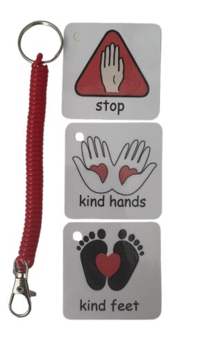 Stop, Kind Hands, Kind Feet Keyring PDF Download only – ASD Bright Ideas