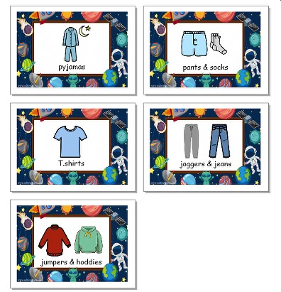 Boys Drawer Signs Space theme – ASD Bright Ideas