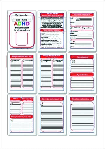 My Name is and I have ADHD Passport – ASD Bright Ideas